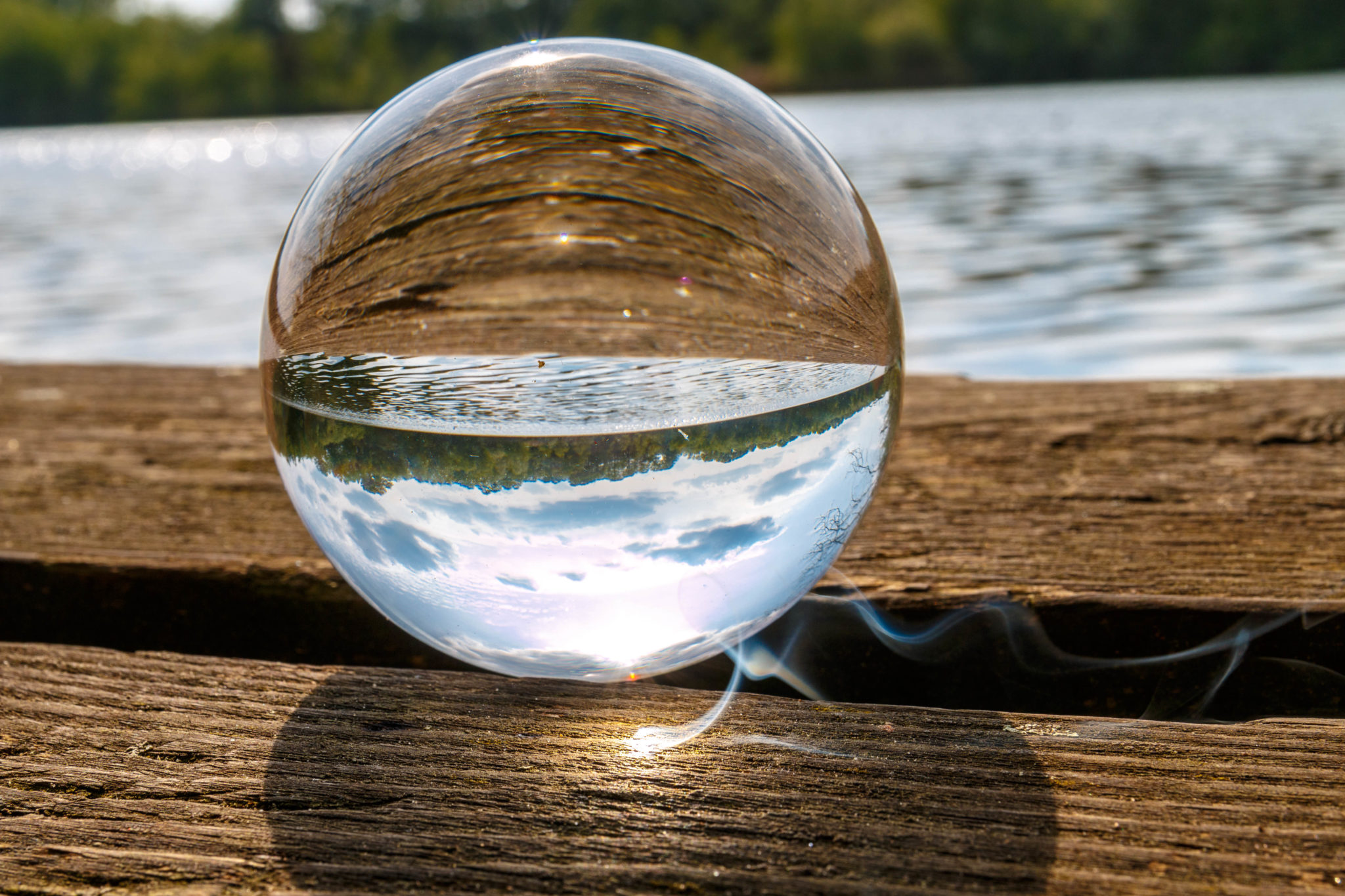 Fotografieren mit einer Glaskugel - Foto Erhardt Blog